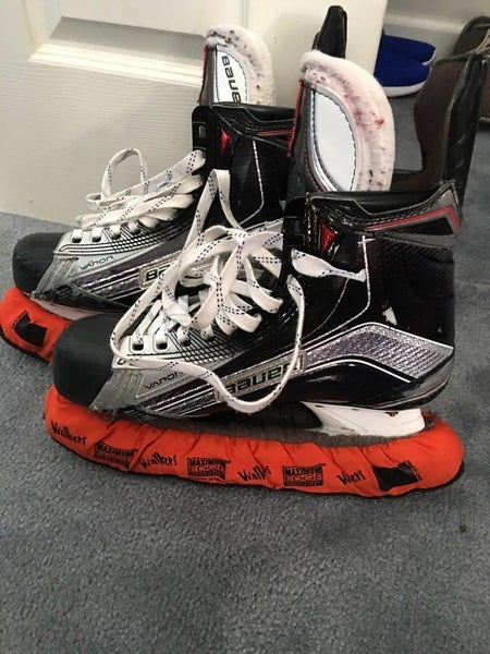 Bauer 1x ice skates size 9 custom tongue apx 2 tongue | SidelineSwap ...