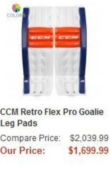 CCM Retro Flex Pro Goalie Leg Pads Senior 34+2 | SidelineSwap | Buy and ...