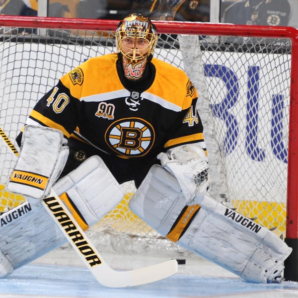 Tuukka Rask Vaughn Goalie Leg Pads Senior Pro Stock | SidelineSwap ...