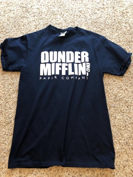 New Navy Blue Dunder Mufflin Small Shirt with no tags | SidelineSwap ...