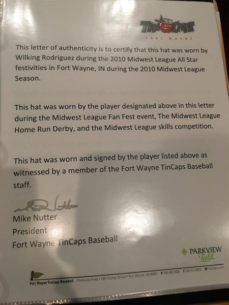Wilking Rodriguez 2010 Midwest League All Star Game MiLB Used Worn ...