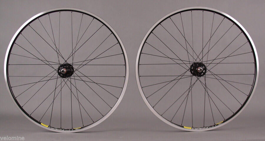 Mavic Open Pro Rims Black Fixed Gear Track Bike SingleSpeed Wheelset ...