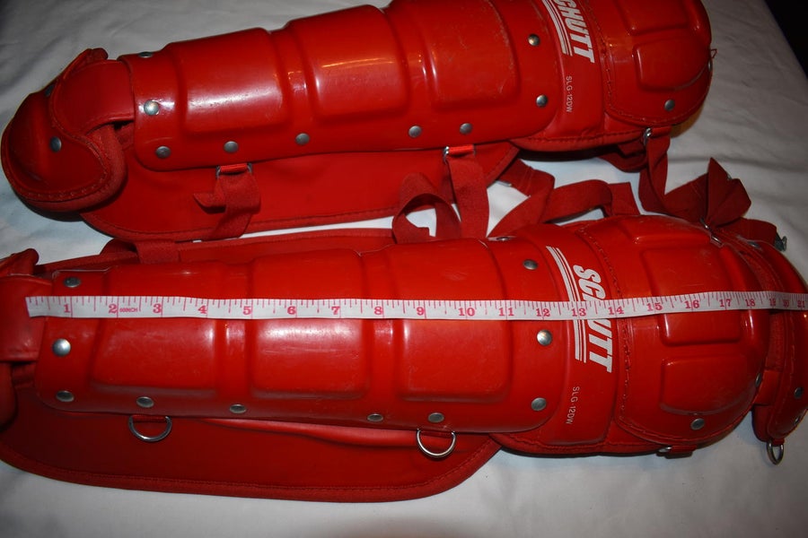 Schutt Baseball Catcher's Leg Guard SLG12DW, Red | SidelineSwap | Buy ...