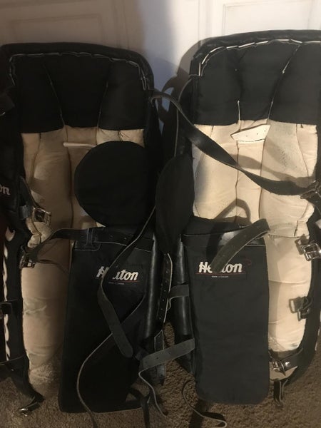 Black Senior 34" Heaton Goalie Leg Pads | SidelineSwap | Buy and Sell ...