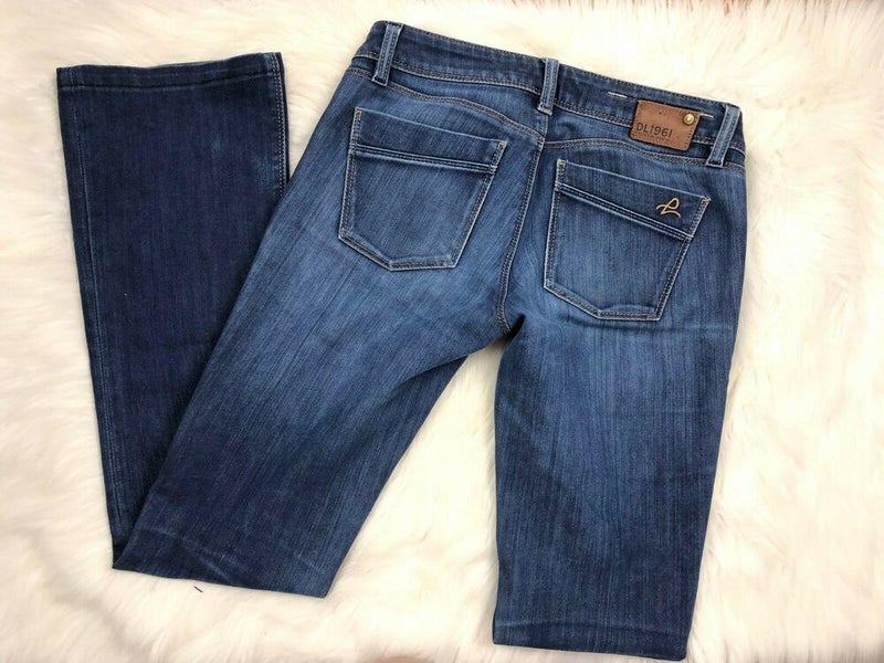DL1961 Cindy Slim Boot Sonic Luxury Low Rise Denim Jeans, Medium ...