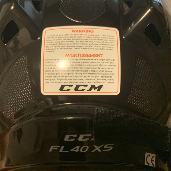 Black New Extra Small CCM FL40 Helmet | SidelineSwap | Buy and Sell on ...