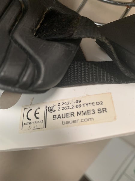 White Used Bauer NME 3 Goalie Mask | SidelineSwap | Buy and Sell on ...