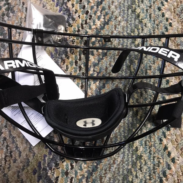 Black Youth Player's Under Armour V-96 JR. Lacrosse box facemask Helmet ...