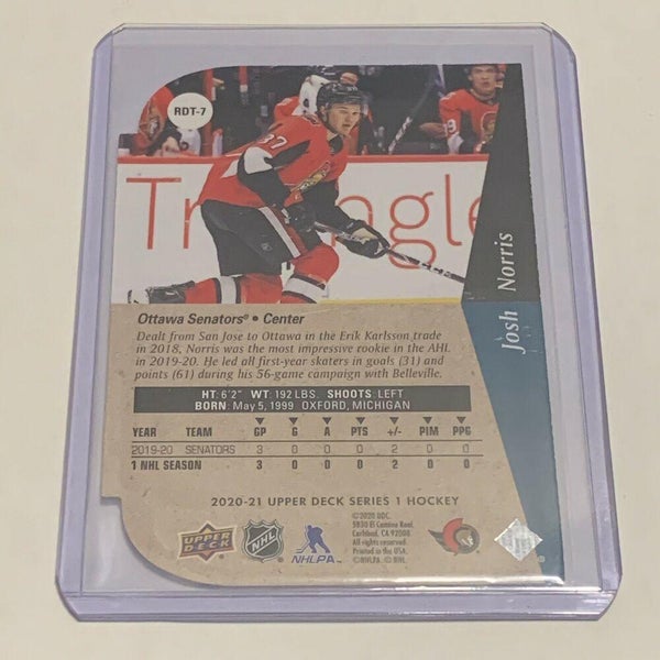 Josh Norris 2020-21 Upper Deck Young Guns 94-95 Rookie Die-Cut Tribute ...