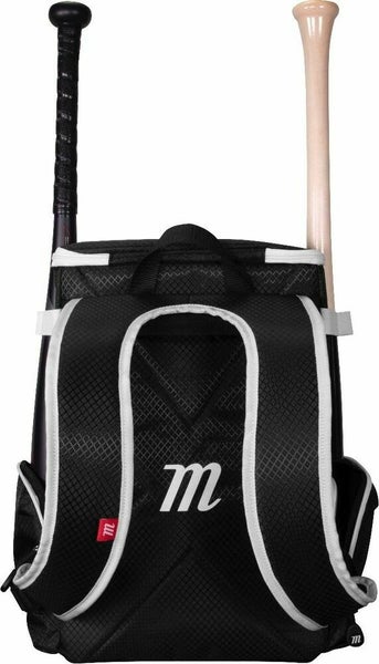 Marucci Badge Backpack Baseball/Softball Bat Bag MBBDGYBP White or ...