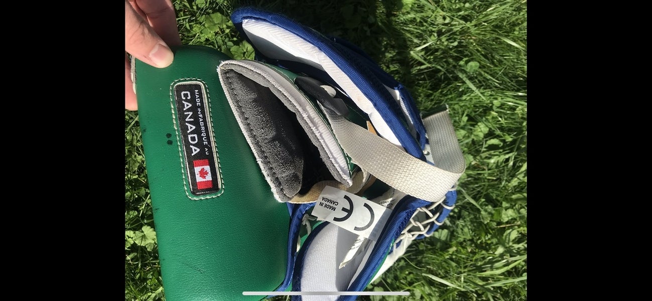 Brian’s Demko pro return glove blocker GNETIK 3 green blue Vancouver ...