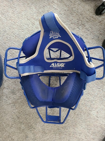 Used All Star FM25 Traditional Steel Catcher's Facemask and Rawlings ...