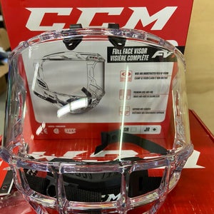New Senior CCM FV1 Hockey Full Face Visor Clear shield mask bubble cage ...
