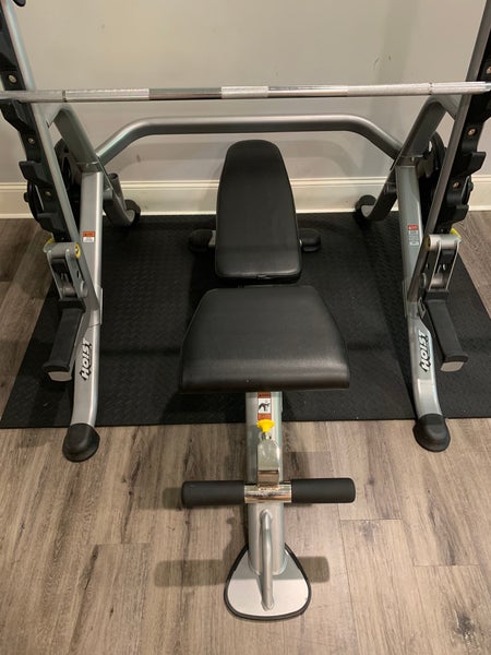 Hoist HF 5970 Squat Rack + Weight Set + Bench | SidelineSwap | Buy and ...