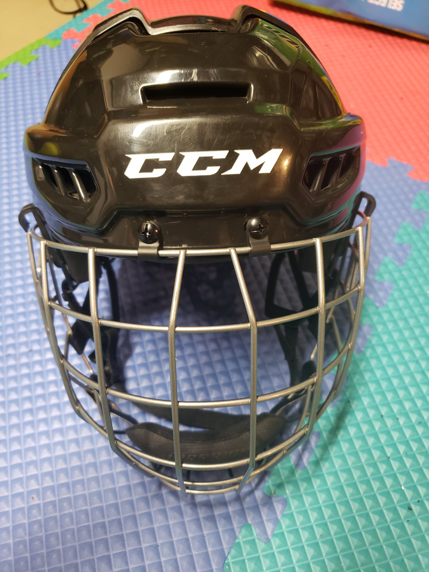 Used Large CCM FL500 Helmet with Warrior Alpha One Cage | SidelineSwap