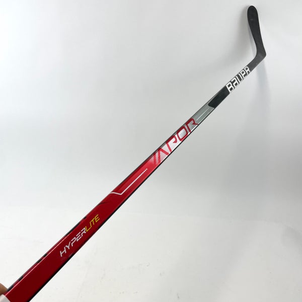 New Left Handed Red Bauer Hyperlite | P28 Curve | 77 Flex | Grip | #N27 ...