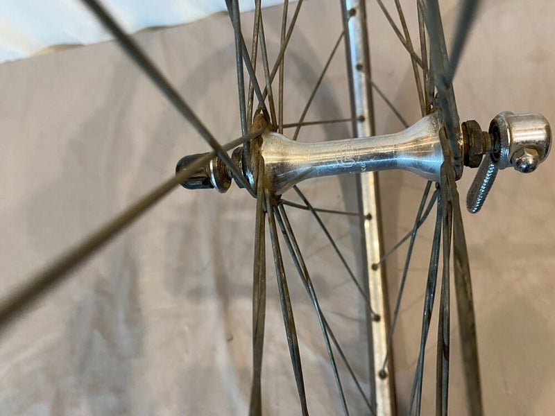 Vintage 27" 36-Spoke Road Bike Front Wheel Rigida Rim Maillard Hub ...