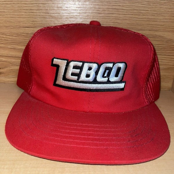 Vintage ZEBCO Trucker Snapback Embroidered Logo Red Fishing Youngan Hat ...