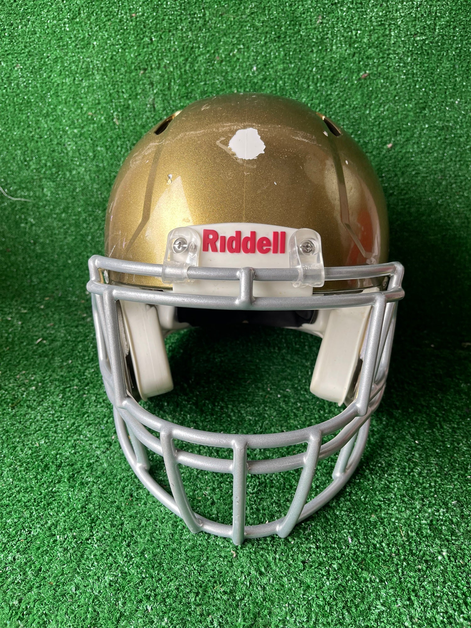 Gold Chrome Football Helmet