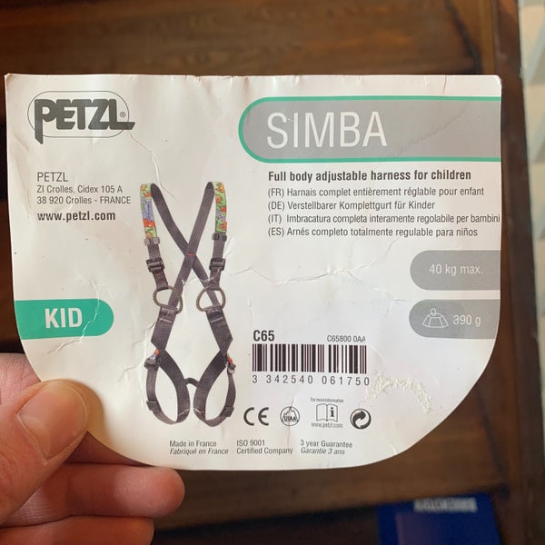 PETZL SIMBA kids rock climbing harness | SidelineSwap | Buy and Sell on ...