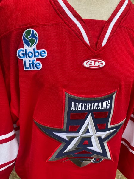 AK Allen Americans ECHL Pro Stock Game Jersey Red with Numbers 8908 ...