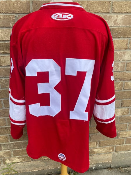 AK Allen Americans ECHL Pro Stock Game Jersey Red with Numbers 8908 ...