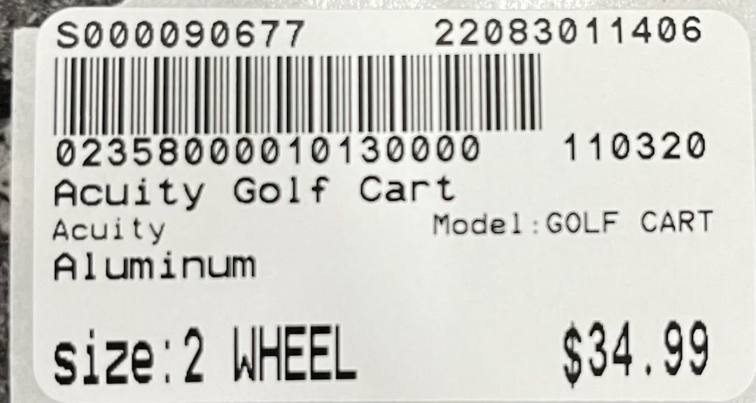 Used Acuity Golf Cart 2 Wheel Aluminum Golf Carts | SidelineSwap | Buy ...