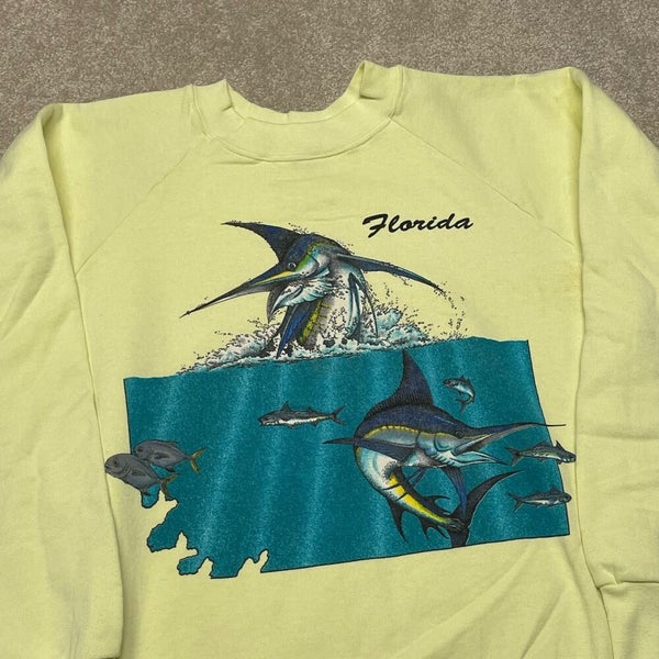 Florida Marlin Sweater Adult Large Vintage 90s Ocean Fish Pullover ...