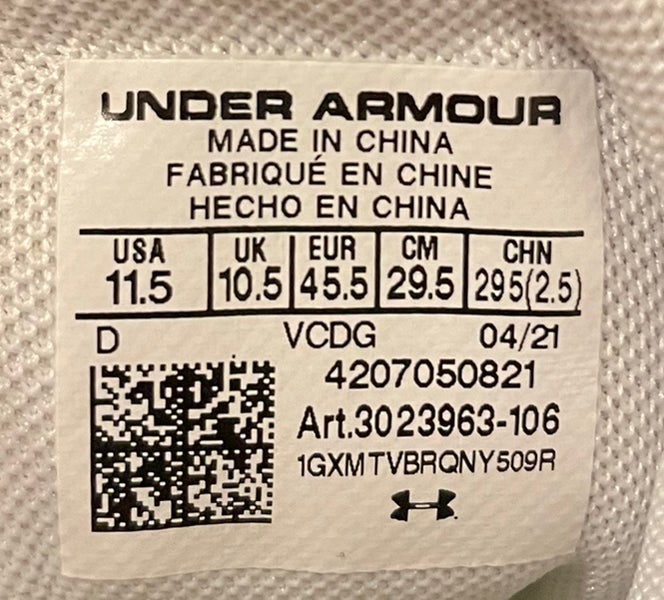 Under Armour Spotlight Football Cleats 4D Foam White/Navy 3023963-106 ...