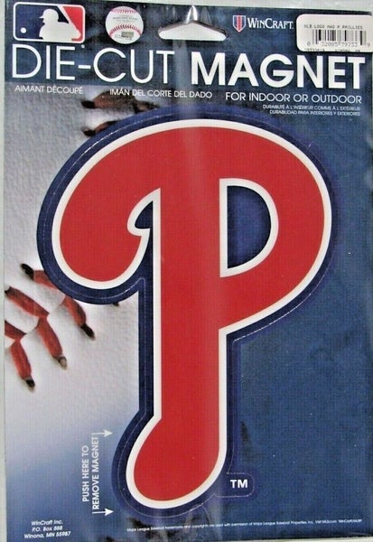 MLB Philadelphia Phillies Red White & Blue 6.75"x5" Auto Die-Cut Magnet ...