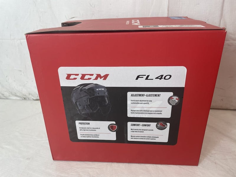 New Ccm Fl40 Md Hockey Helmet W Cage - Hecc Certification Ended Nov ...