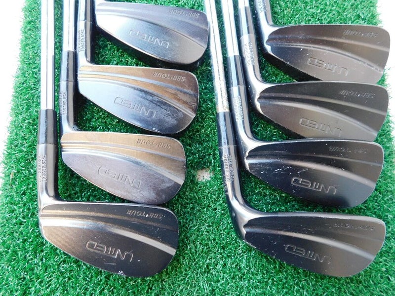 United SBB1 TOUR Black Forged (4i-PW) Iron Set w/ Shamada PRO Stiff ...