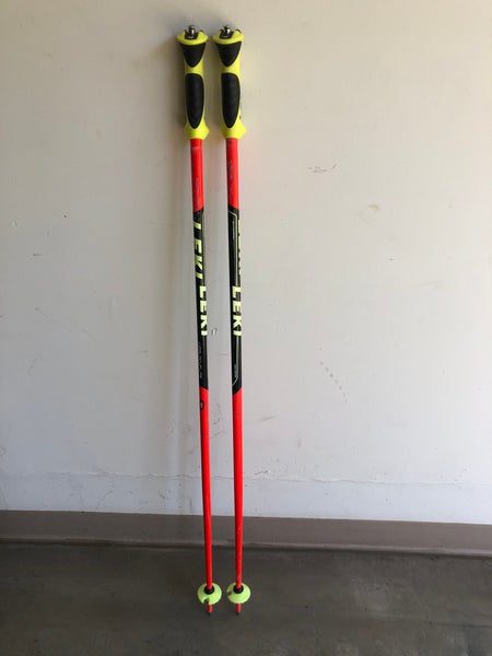 Used 44in (110cm) Leki World cup lite airfoil Ski Poles | SidelineSwap