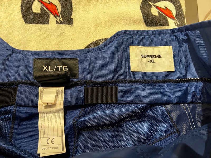 Vancouver Canucks Blue Used XL Bauer Supreme Pant Shell Pro Stock ...