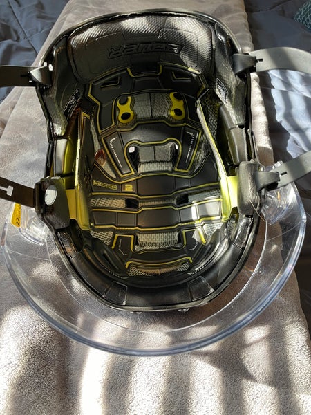 Used Large Bauer Re-Akt 100 Helmet + Bauer Pro-Clip + Replacement Lens ...