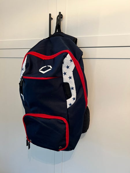 Evoshield Standout Bat Pack Baseball Backpack Navy Red | SidelineSwap | Buy and Sell on SidelineSwap