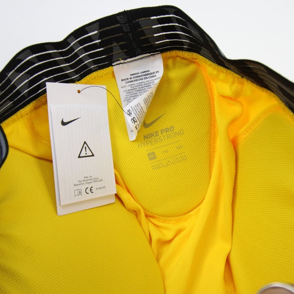 Nike Pro Hyperstrong Padded Compression Shorts Men's Yellow New with ...