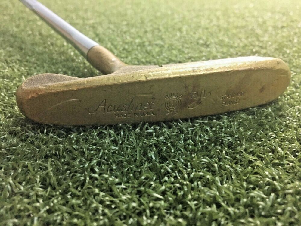 Acushnet Bullseye Flange Putter RH / Fluted Steel ~35" / Original Grip ...