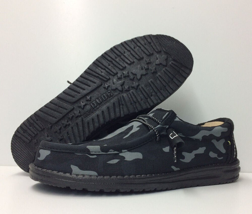 Hey Dude Wally Eco Ascend Ripstop Phantom Mens Shoes Comfort ...