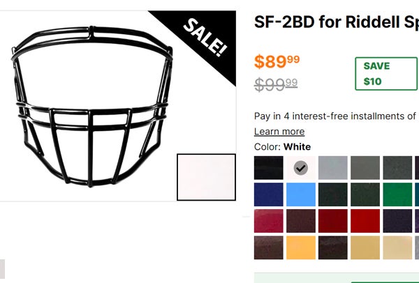Riddell Speedflex Face mask | SidelineSwap | Buy and Sell on SidelineSwap