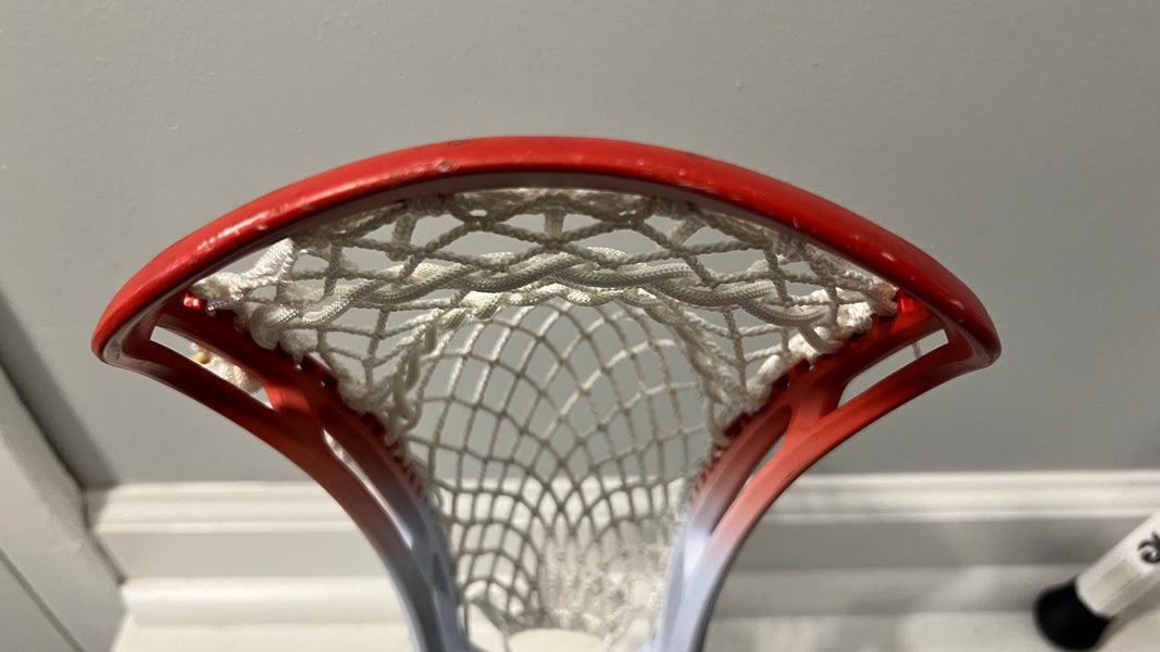 StringKing Women’s Legend W Unstrung Lacrosse Head with new Mesh Dynasty Ignite Lacrosse Mesh ...