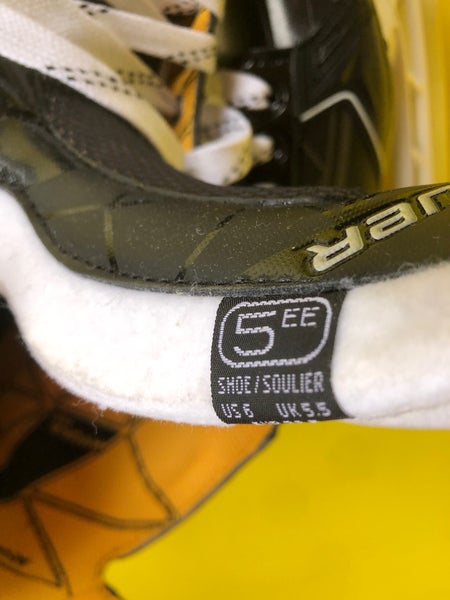 Junior New Bauer Supreme Accel Hockey Skates Extra Wide Width Size 5 ...