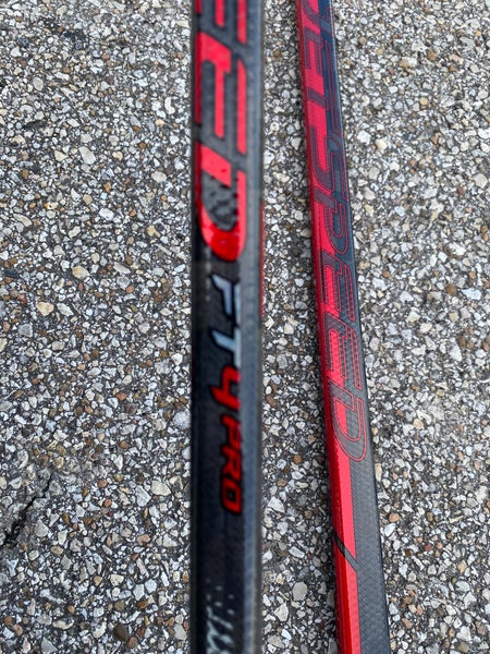 2 PACK CCM JetSpeed FT4 Pro Stock Hockey Stick P28 Grip 75 Flex Left ...