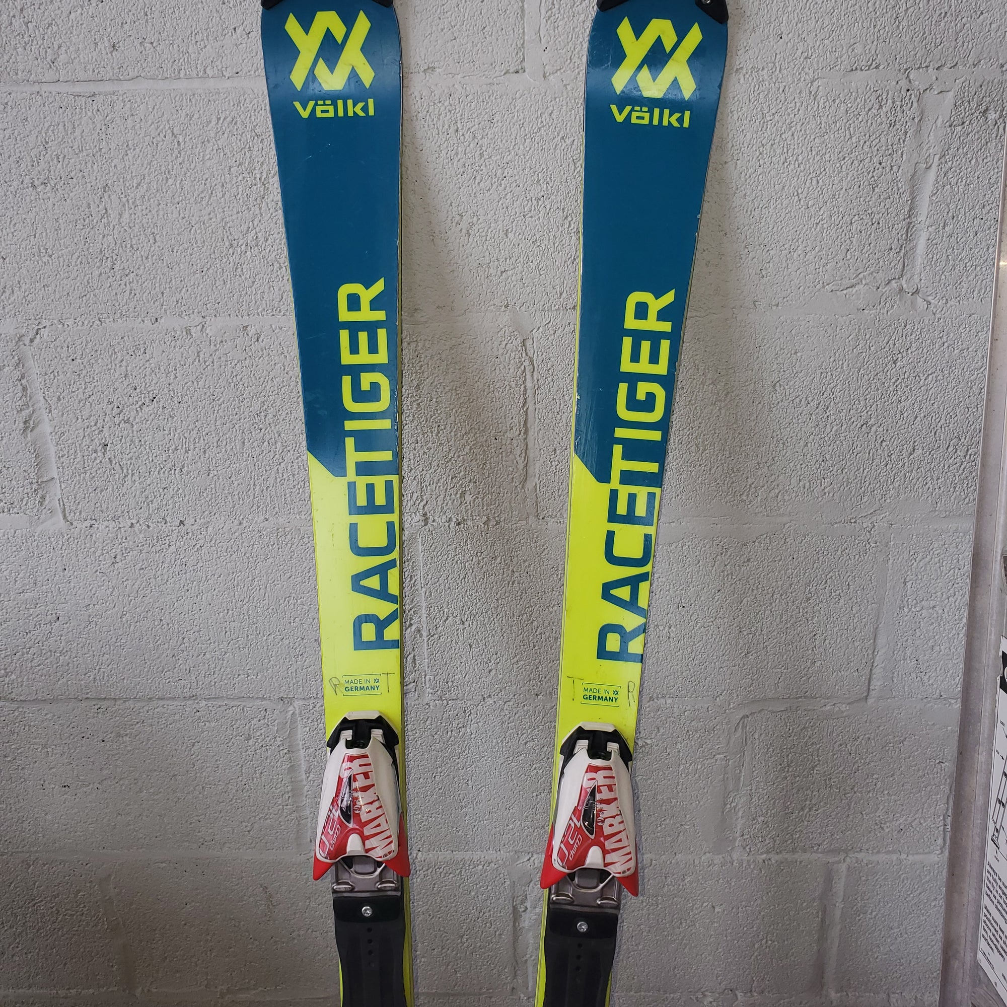 Used Volkl 150 cm Racing Racetiger SL Skis With Bindings Max Din 12 ...