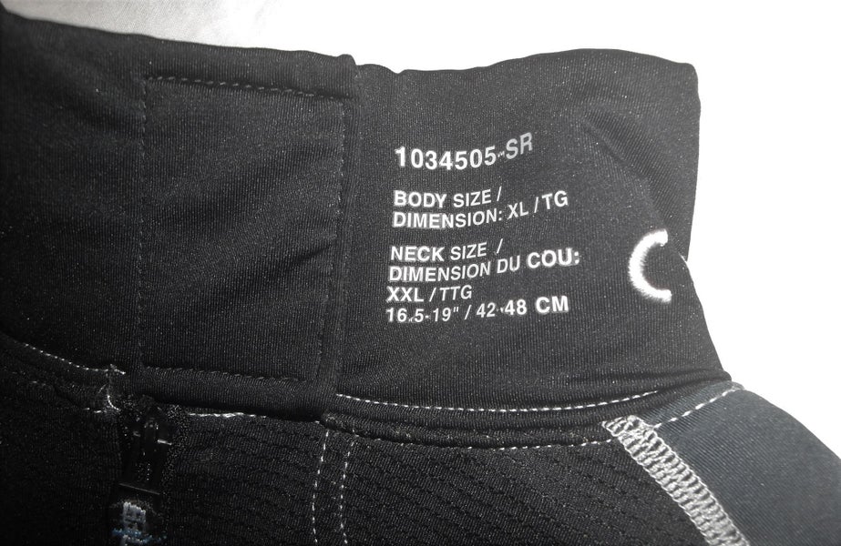 BAUER INTEGRATED NECK GUARD LONG SLEEVE SHIRT XL KEVLAR | SidelineSwap ...