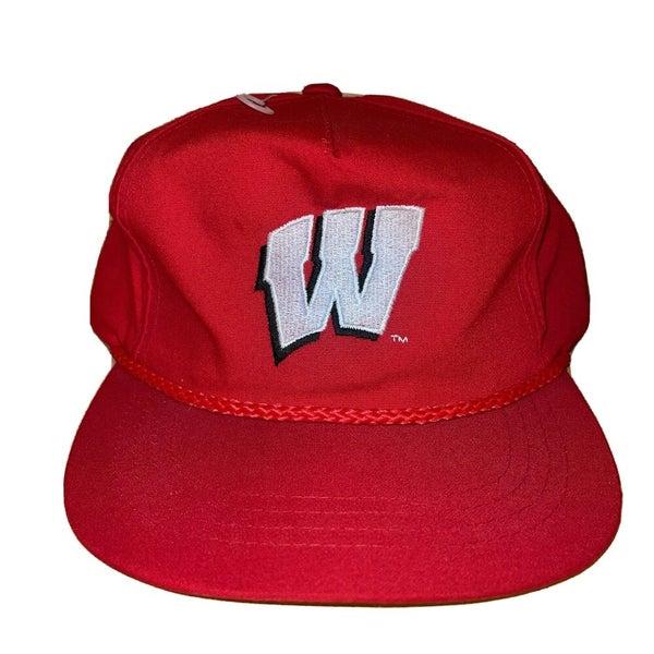 Vintage 90s Wisconsin Badgers Rope Embroidered Logo Snapback Hat Bucky ...