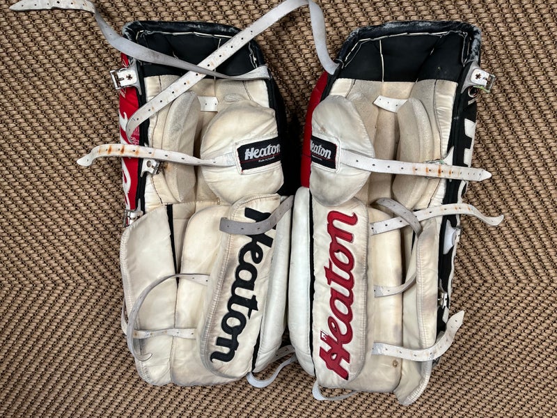 Heaton Helite IV Helite-IV Brodeur Pattern 32" 81cm Goalie Leg Pads Red ...