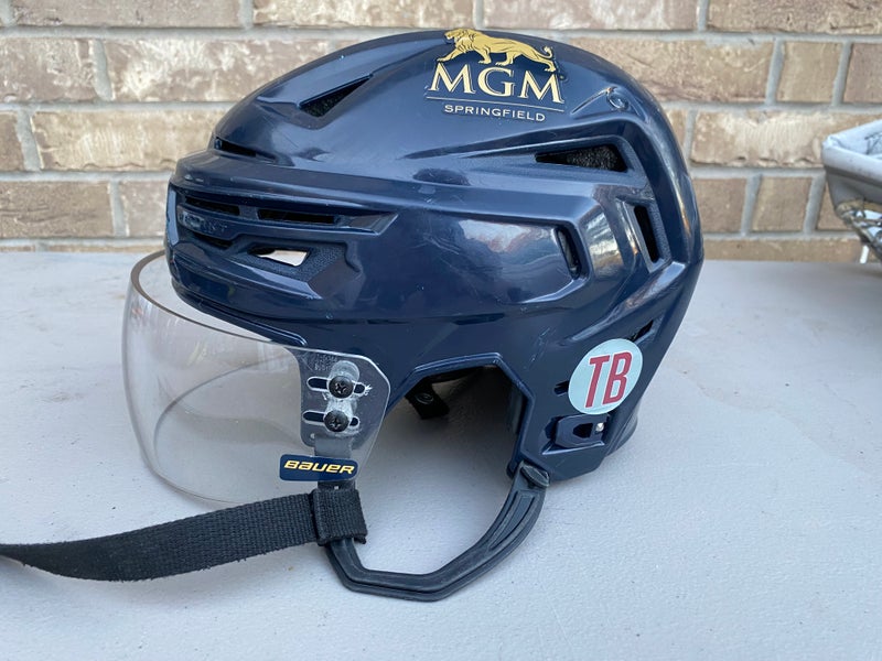 Bauer Re-Akt 150 Pro Stock Hockey Helmet Bauer Visor Combo Medium Navy ...