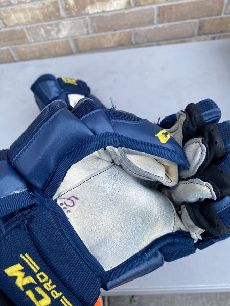 CCM U+ CL Crazy Light Pro Stock 14" Hockey Gloves Navy Blue 3326 ...