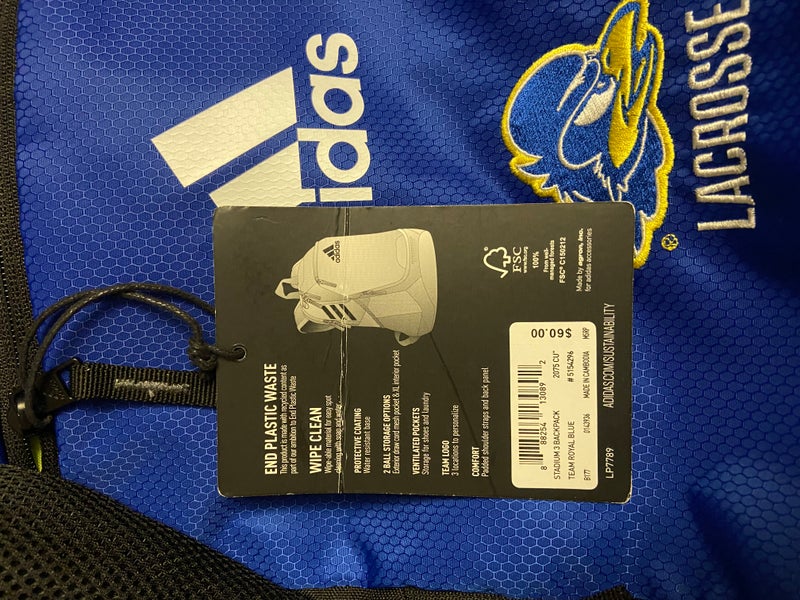 Blue New Adidas Backpack - Delaware Lacrosse Team Issued | SidelineSwap ...